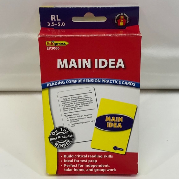 Edupress | Games | Edupress Main Idea Practice Cards | Poshmark